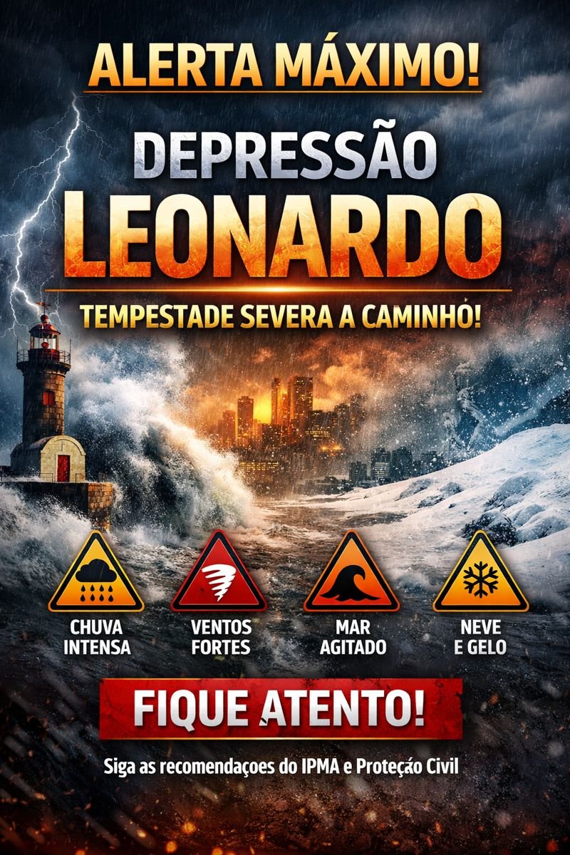 Nova tempestade! Já começa fazer os primeiros estragos e vem ...